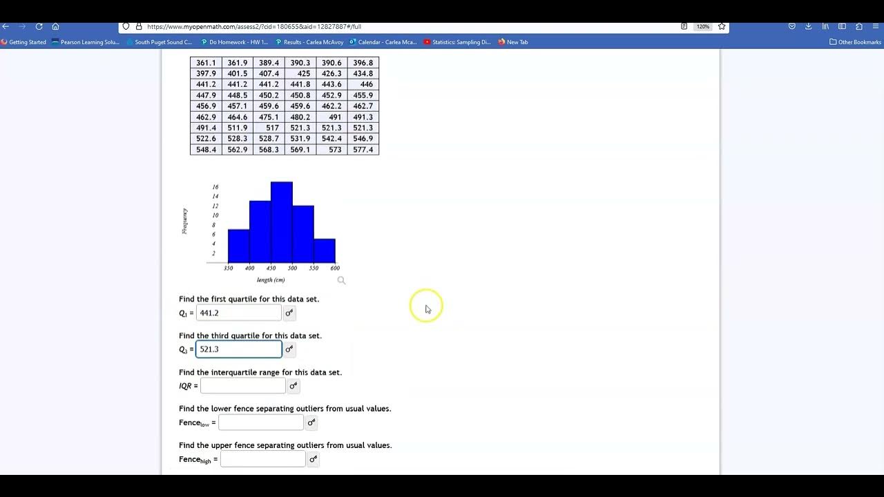Use GeoGebra to find Quartiles - YouTube