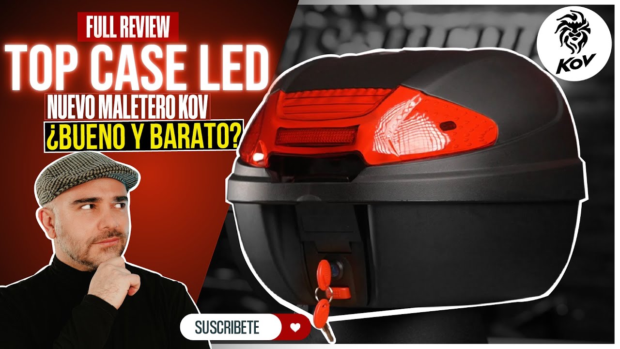 MALETERO TOP CASE LED KOV - Económico pero ¿BUENO? - YouTube