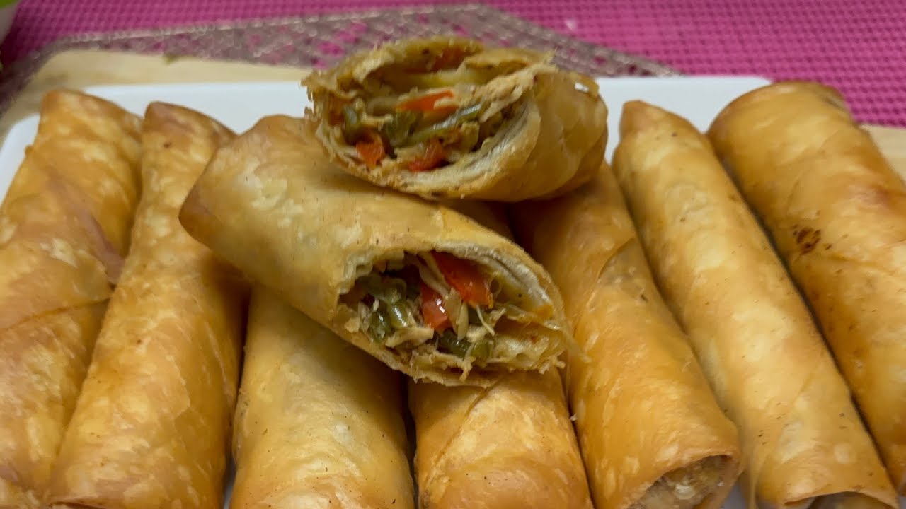 The Best Chicken Spring Rolls: Ramadan Recipe - YouTube