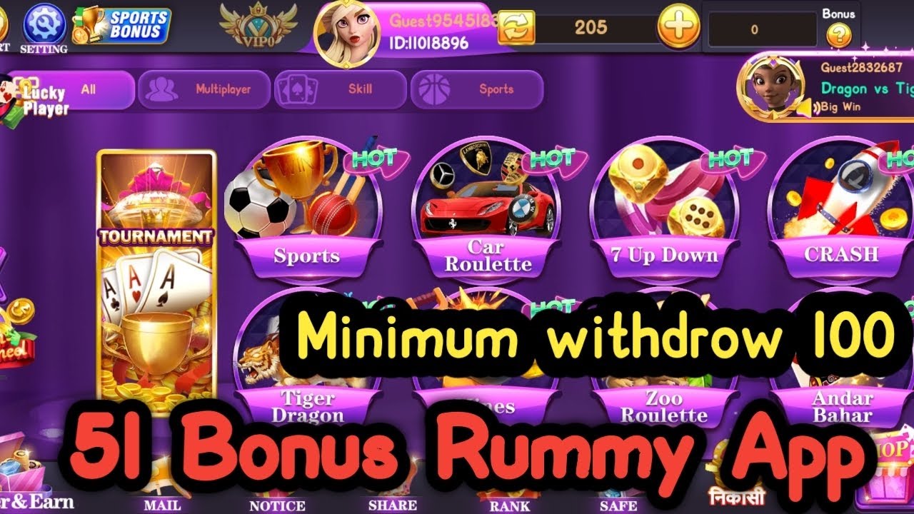 Get ₹51 Bonus | Rummy New App Today | Teen Patti Real Cash Game | New ...