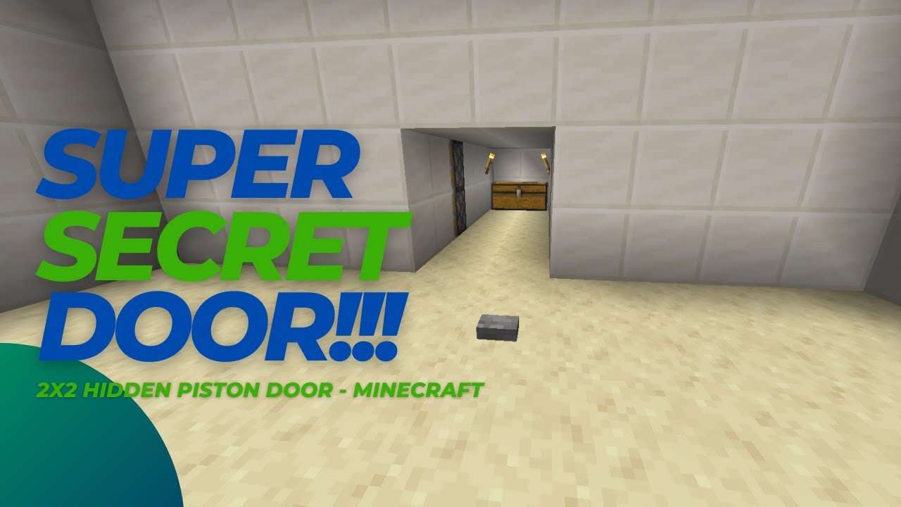 2x2 HIDDEN PISTON DOOR IN MINECRAFT!!! - Redstone Tutorial - YouTube
