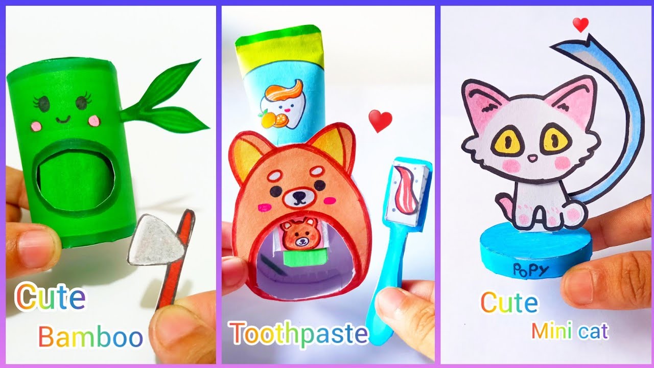 Cute paper craft। Miniature craft। How to make। Easy craft। Diy craft ...