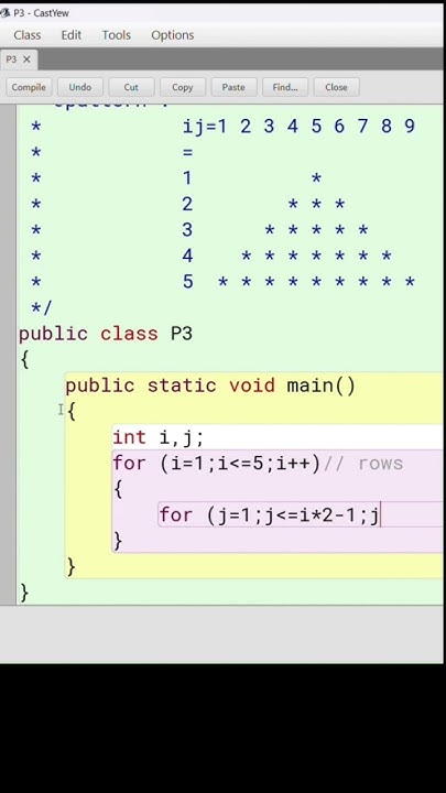 #shorts | triangle pattern|Java program|iscosles triangle|#bluej|# ...