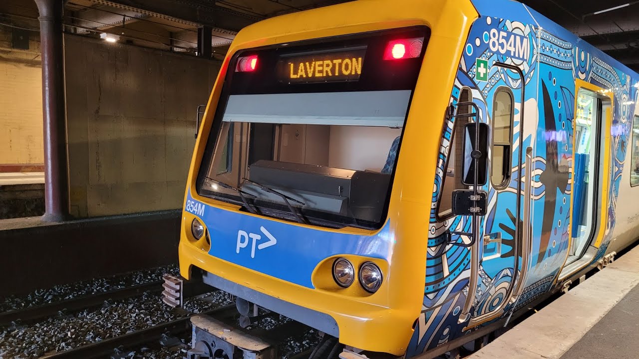 Aboriginal "Flinders Flyer" X'trapolis from Flinders Street to Laverton ...