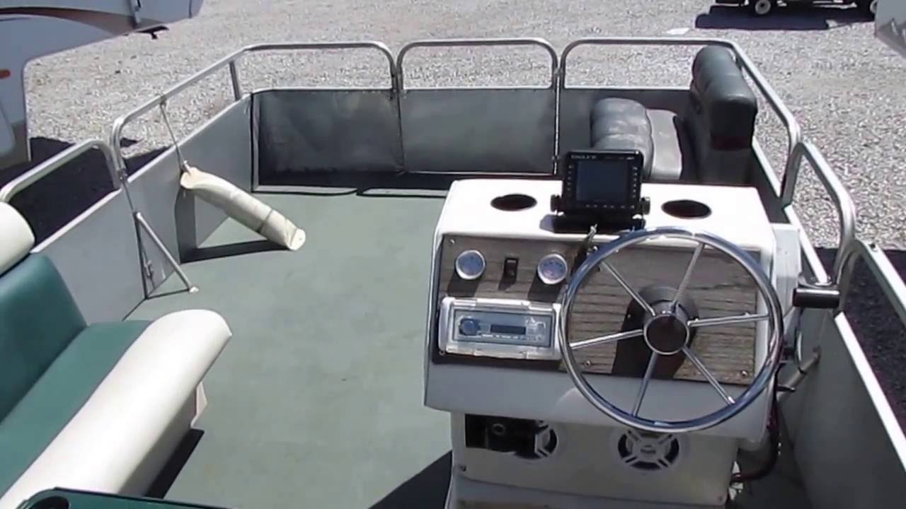SOLD! 1990 Landau 18 ft . Pontoon Boat , 70 HP Evinrude Outboard ...