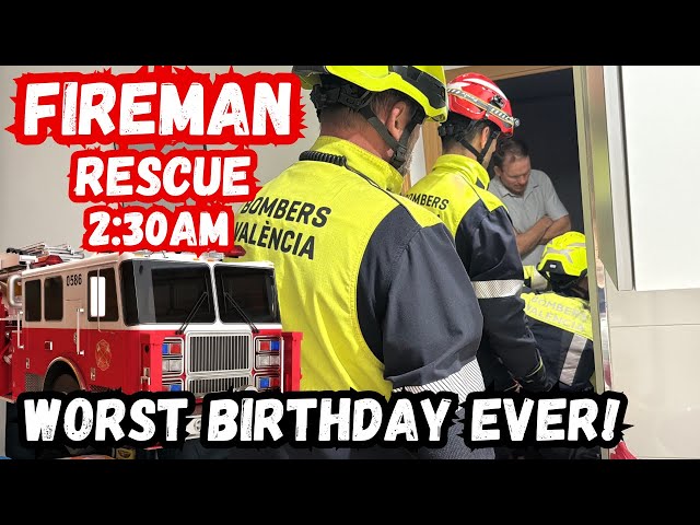 SCARY FIREMAN RESCUE ON OWEN'S BIRTHDAY in Spain! - Videos For Kids