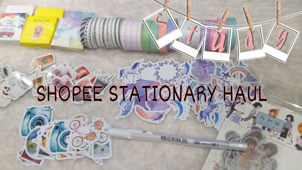 SHOPEE STATIONERY HAUL INDONESIA - YouTube