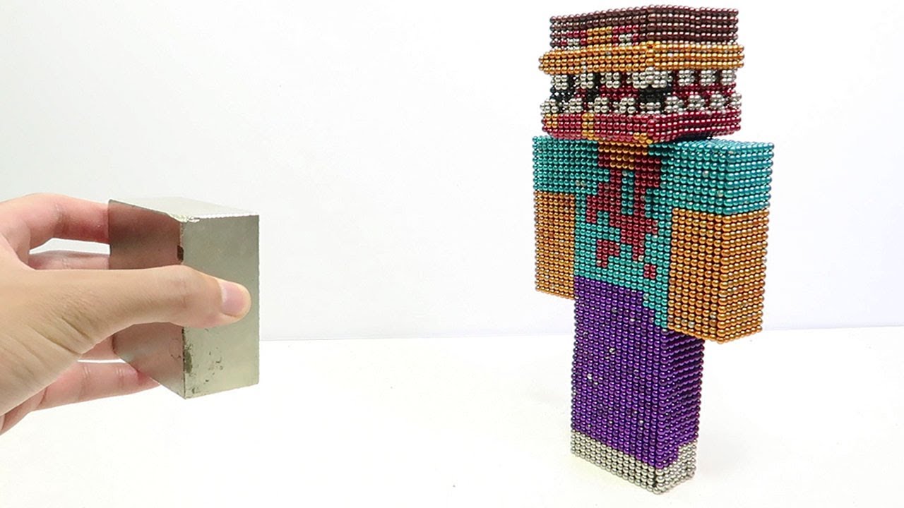 Scary Mutant Steve with Magnetic Balls | Monster Magnets Vs Steve ...