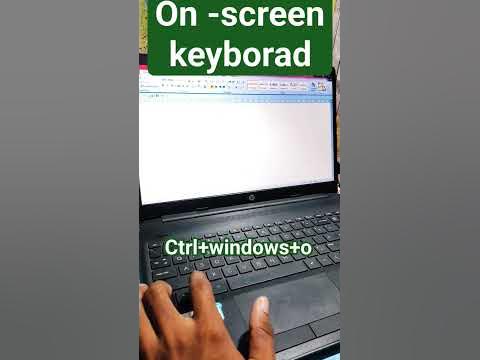 On-screen keyboard shortcut #shortvideo #shortcutkeys #computer - YouTube