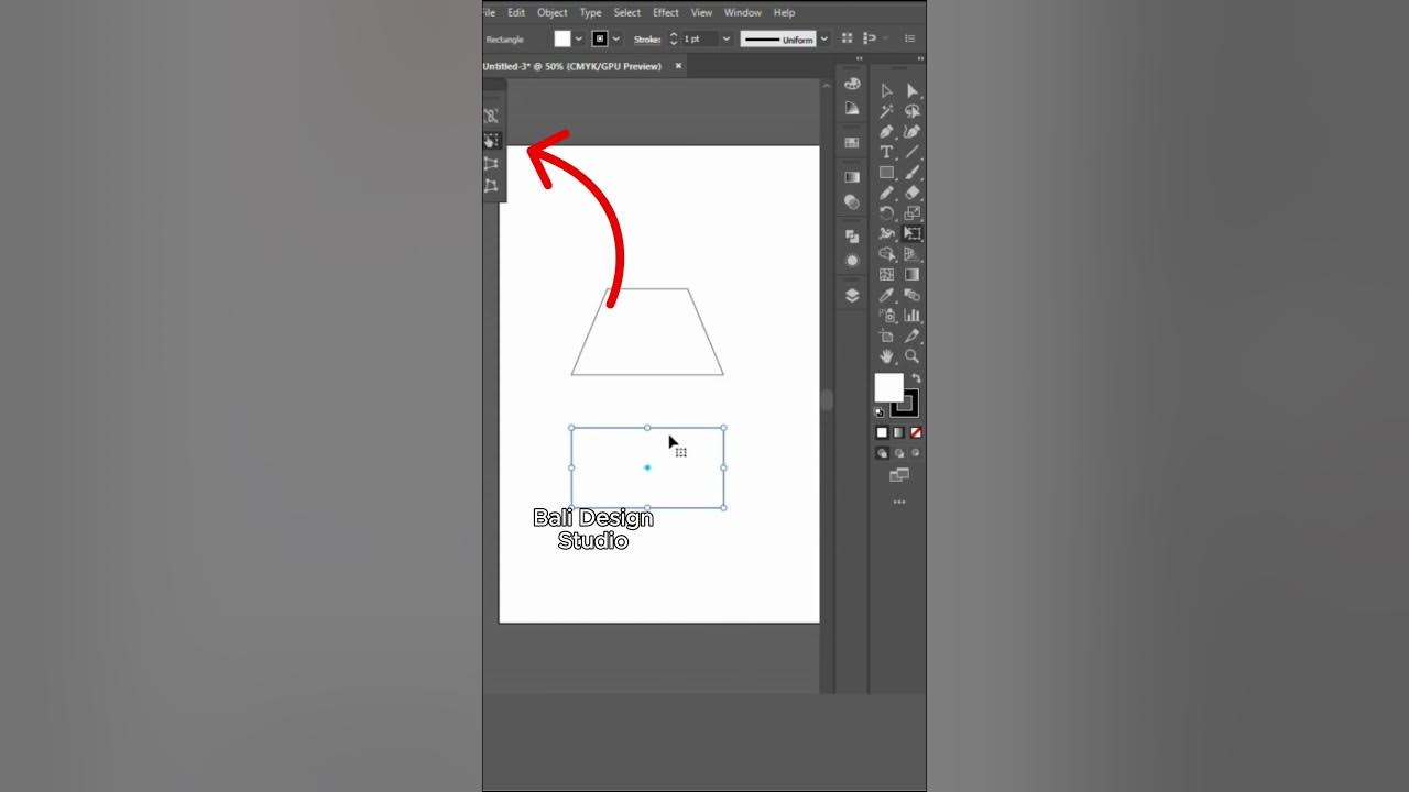 Illustrator Basic 05 - Trapezoid, Modifying Basic Shapes #tutorial #illustrator #trapezoid - YouTube