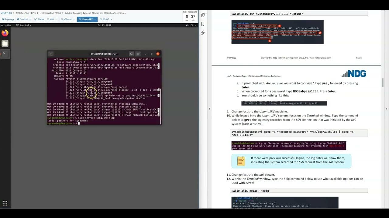 Lab 5: Analyzing Types of Attacks and Mitigation Techniques - YouTube