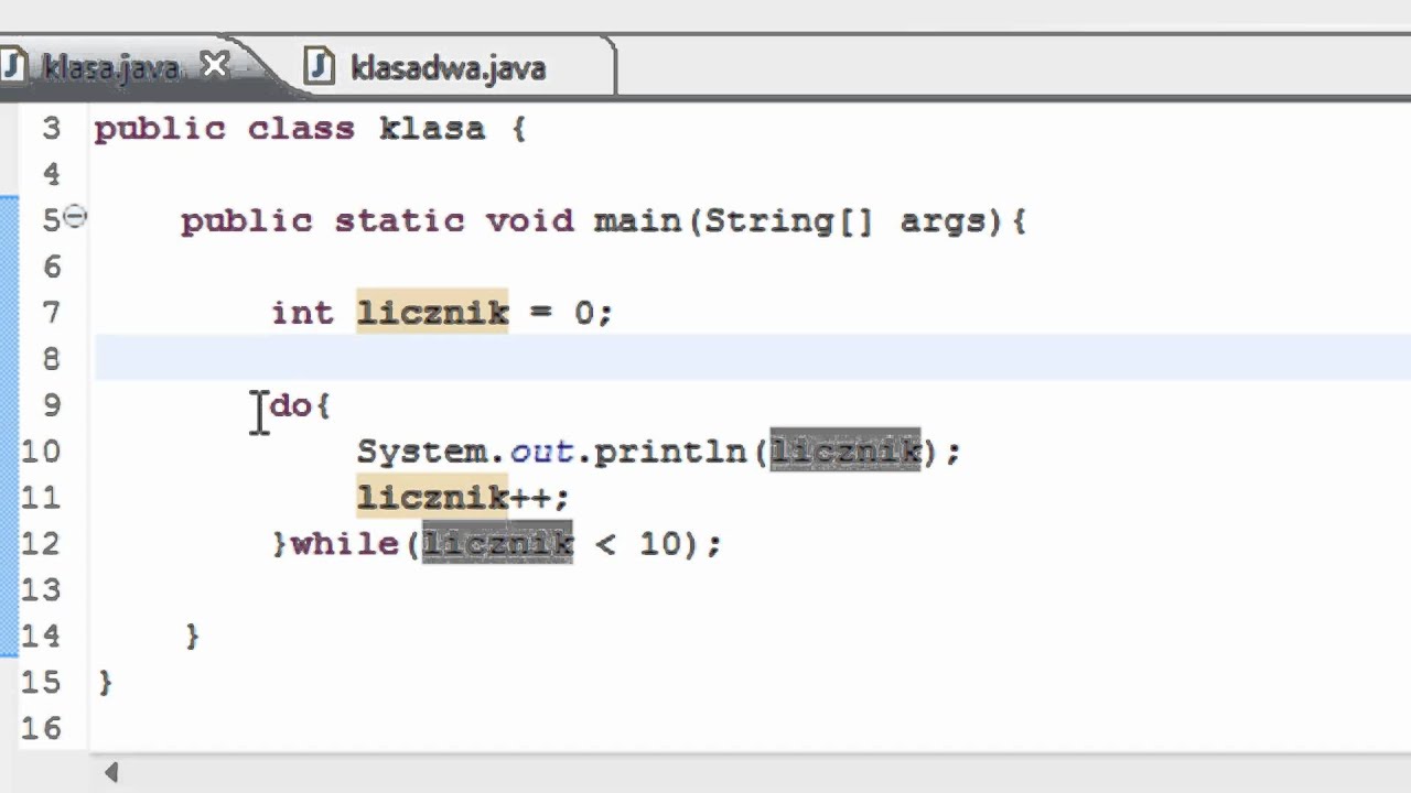Kurs Java 22 Pętla Do While Youtube