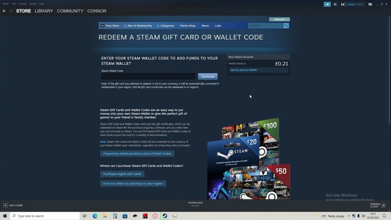 How To Redeem Steam Gift Cards - YouTube