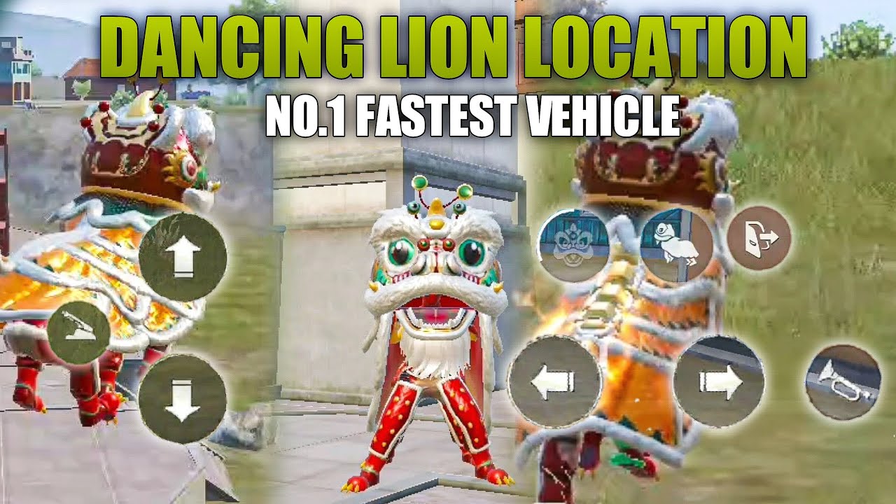 2.4 Update New Vehicle : Dancing Lion Vehicle Location In BGMI x PUBG ...