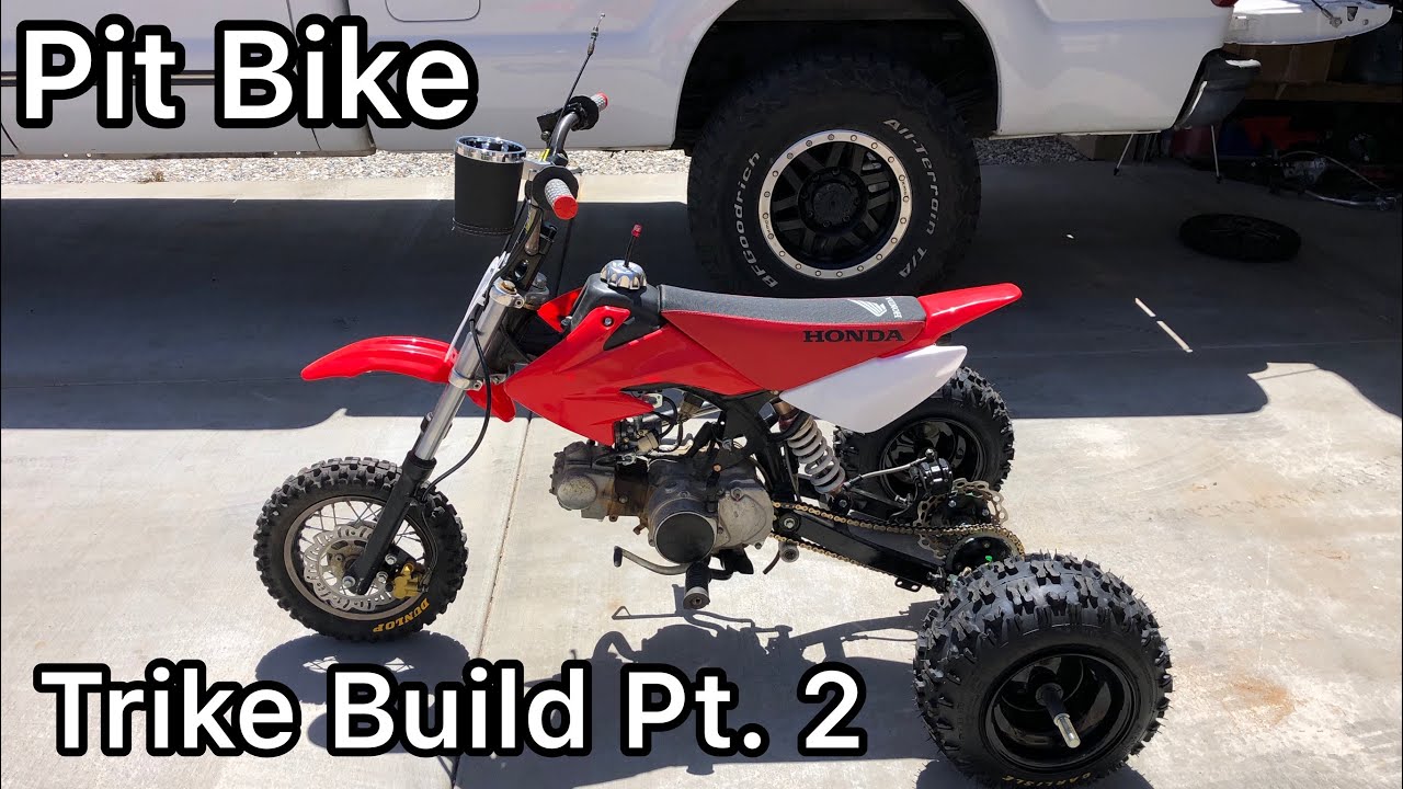 PIT BIKE TRIKE BUILD PT 2 - YouTube