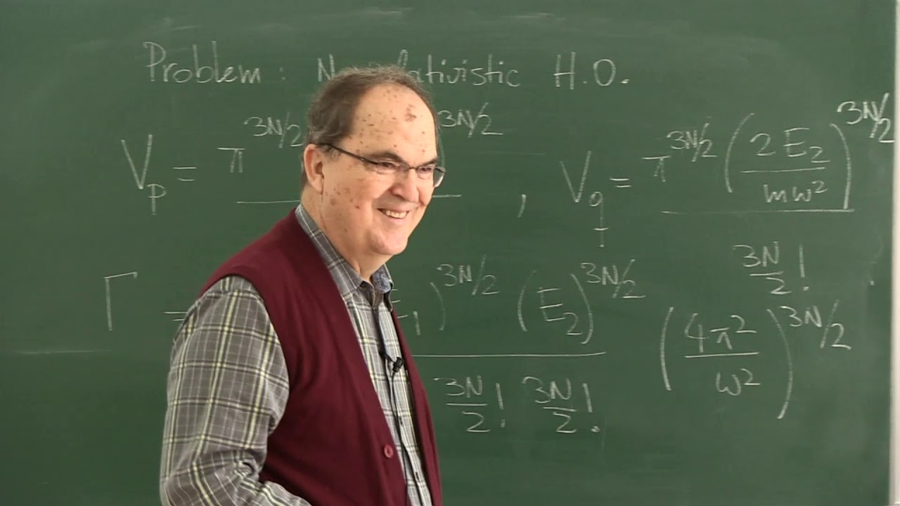 Statistical Mechanics - Week 2 | Lecture 3 - YouTube
