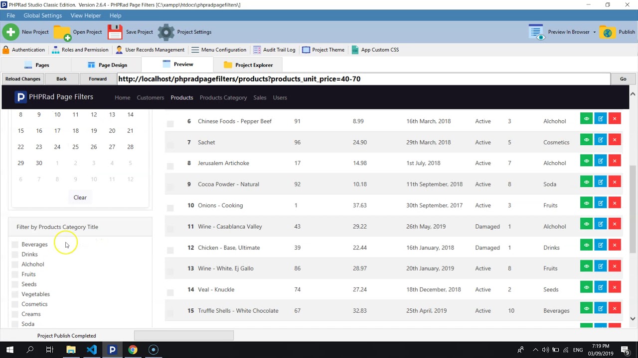 Creating Filters in PHPRad Studio - YouTube