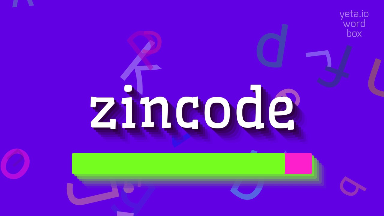 ZINCODE - HOW TO PRONOUNCE ZINCODE? - YouTube