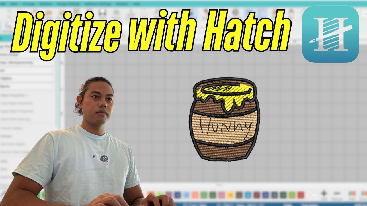 Digitizing on Hatch Embroidery Software: Beginner Tutorial - YouTube
