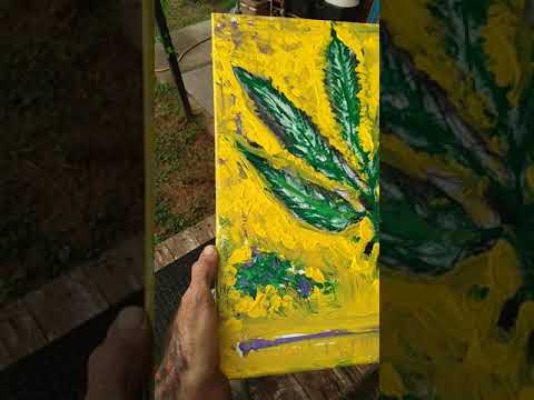 cannabis art painting by ARob Pop Art #cannabis #art #painting #shorts #upstategallery