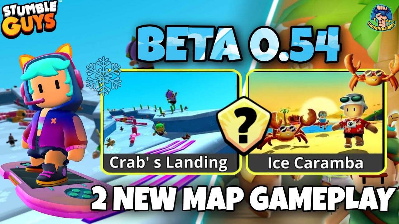 STUMBLE GUYS BETA 0.54 + NEW MAPS GAMEPLAY & UNBELIEVABLE SKIN STUMBLE ...