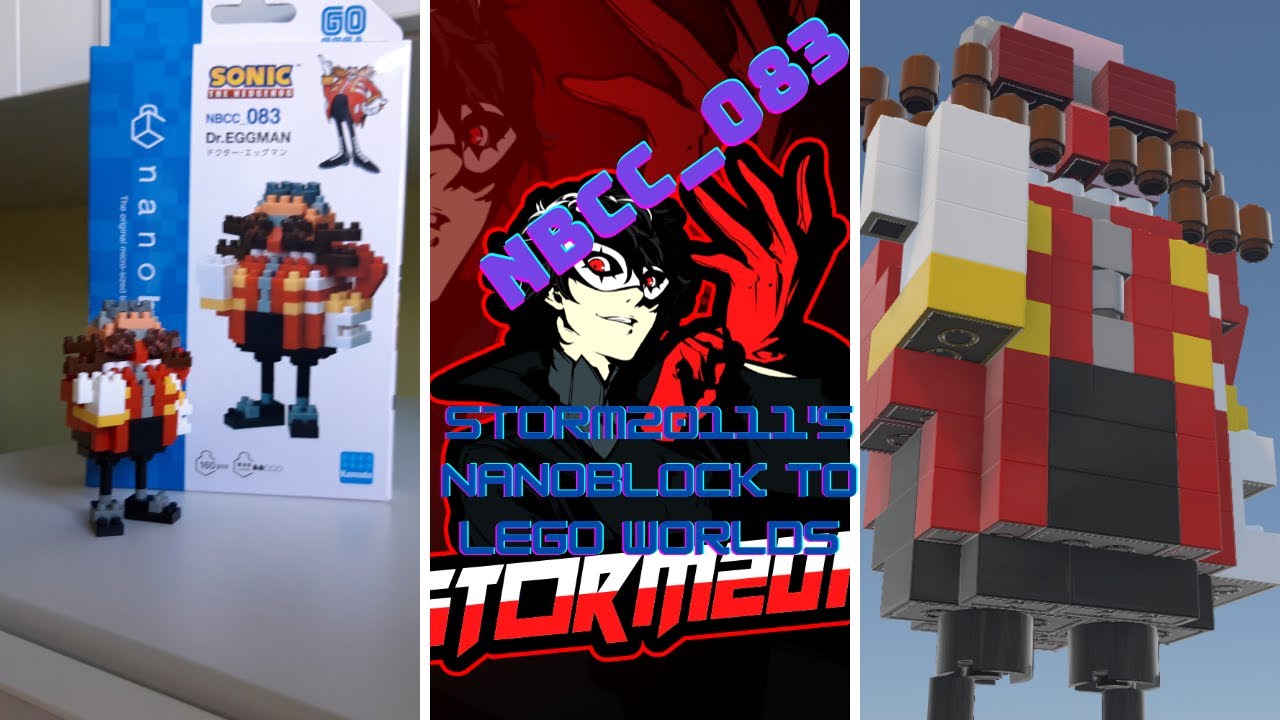 NBCC_083 Sonic the Hedgehog Dr Eggman Nanoblock to LEGO Worlds Video - YouTube