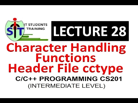 cctype in C++ | ctype.h in C | header file in C/C++ | Character Handling functions - YouTube