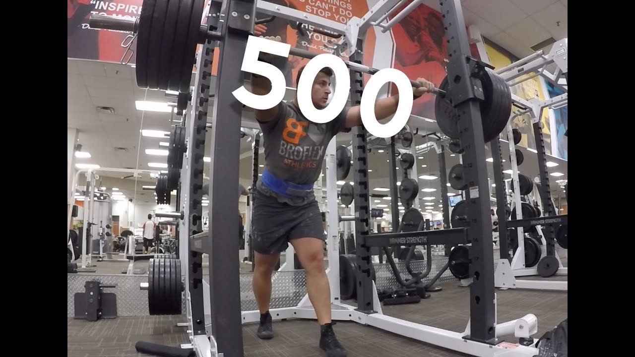 500 Pound Squat Attempt - 20 Year Old RAW Powerlifter Nick Longo - YouTube