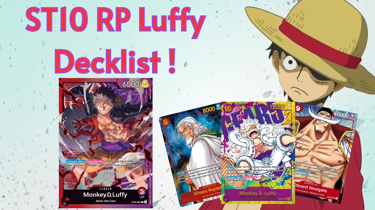 OP 8.5 ST 10 RP Luffy Decklist - One Piece TCG - YouTube