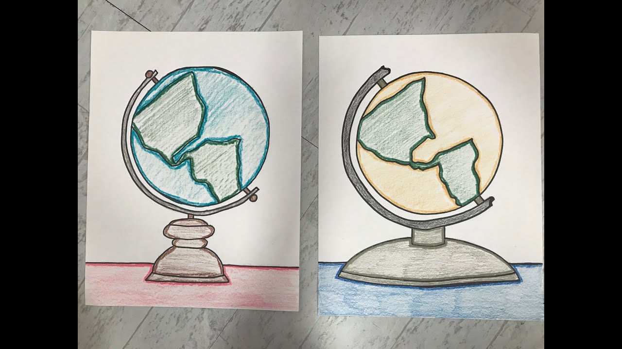 How to Draw Globes - YouTube