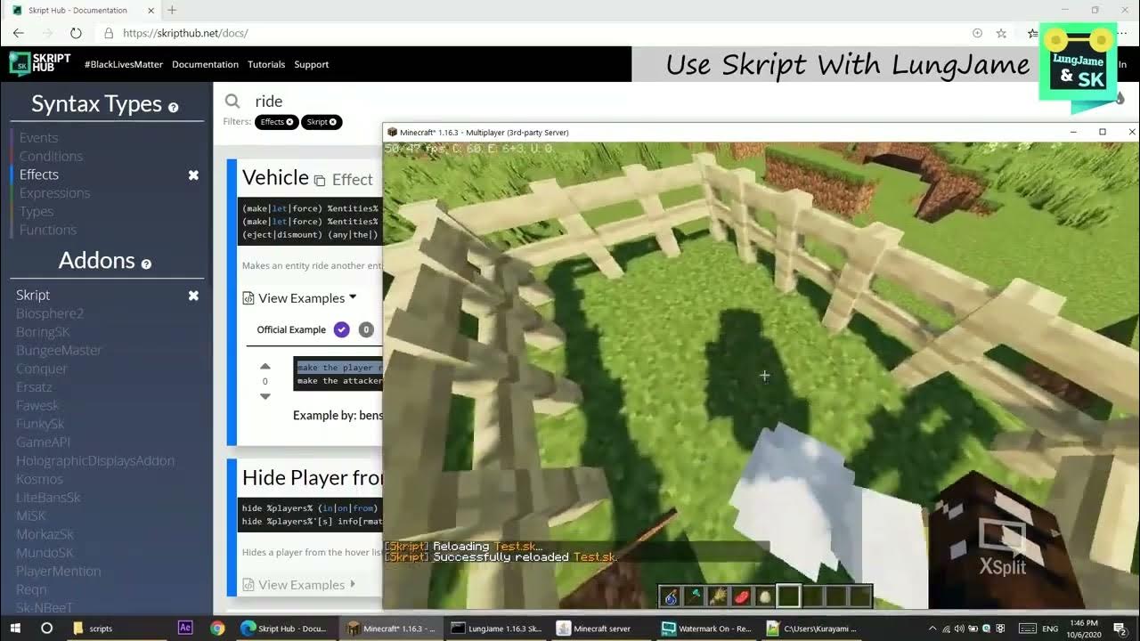 [Minecraft] Learning Skript EP.1 สอนเขียนระบบ Minecraft แบบไม่ใช้ Code Java By LungJameSK - YouTube