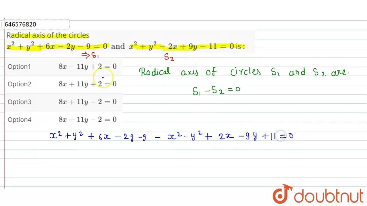 radical-axis-of-the-circles-x-2-y-2-6x-2y-9-0-and-x-2-y-2-2x