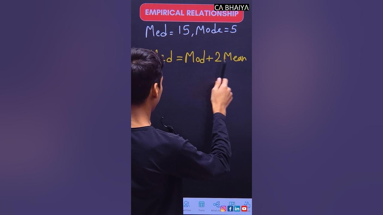 Empirical relationship between Mean, Median and Mode | Statistics #shorts #maths - YouTube