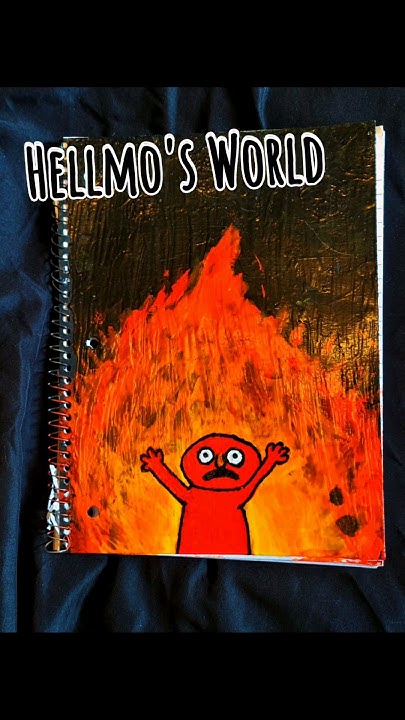 Welcome to hellmo's world!I painted the cover of my notebook. 🔥 #elmo # ...