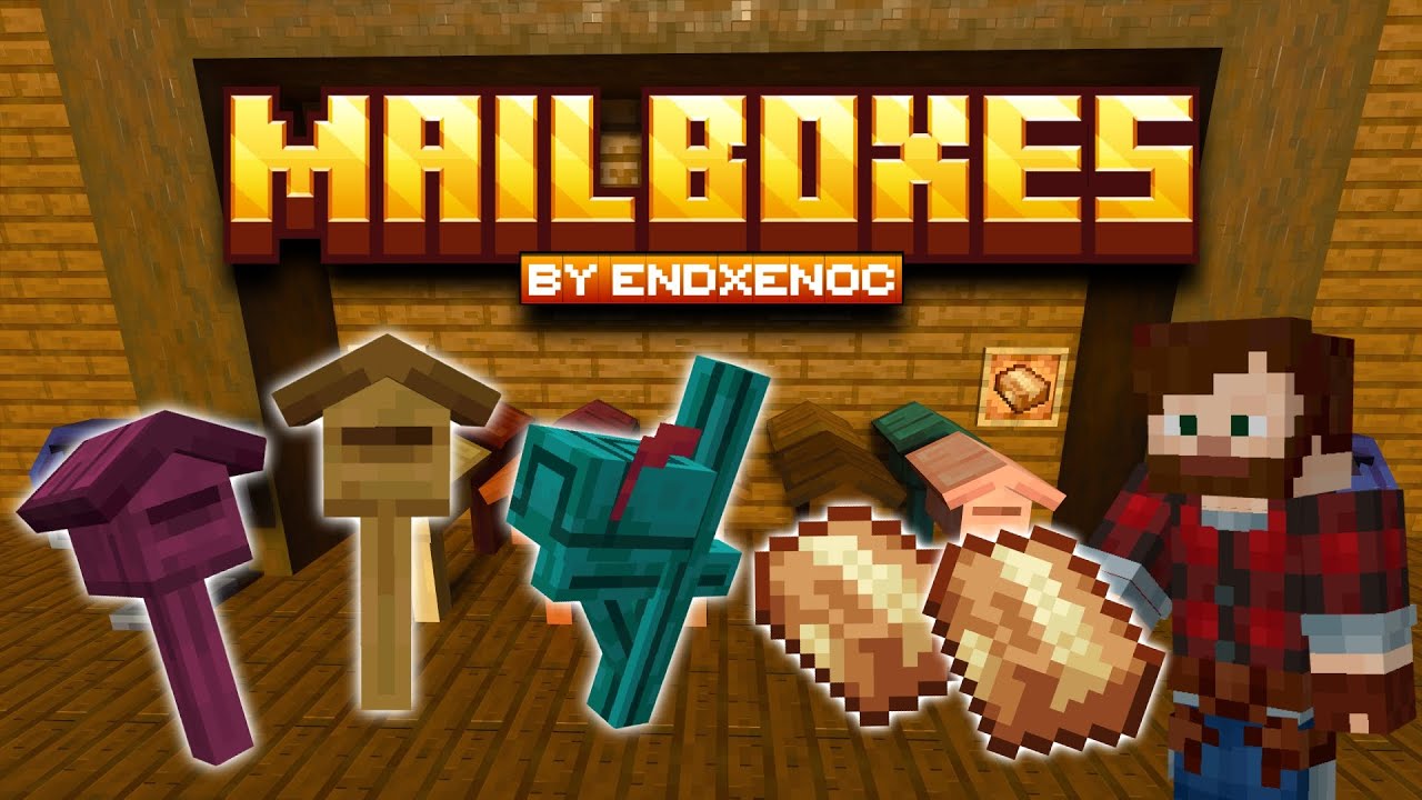 Envía items a cualquier parte del mundo | Mailboxes Addon Minecraft PE 1.20.80 - YouTube