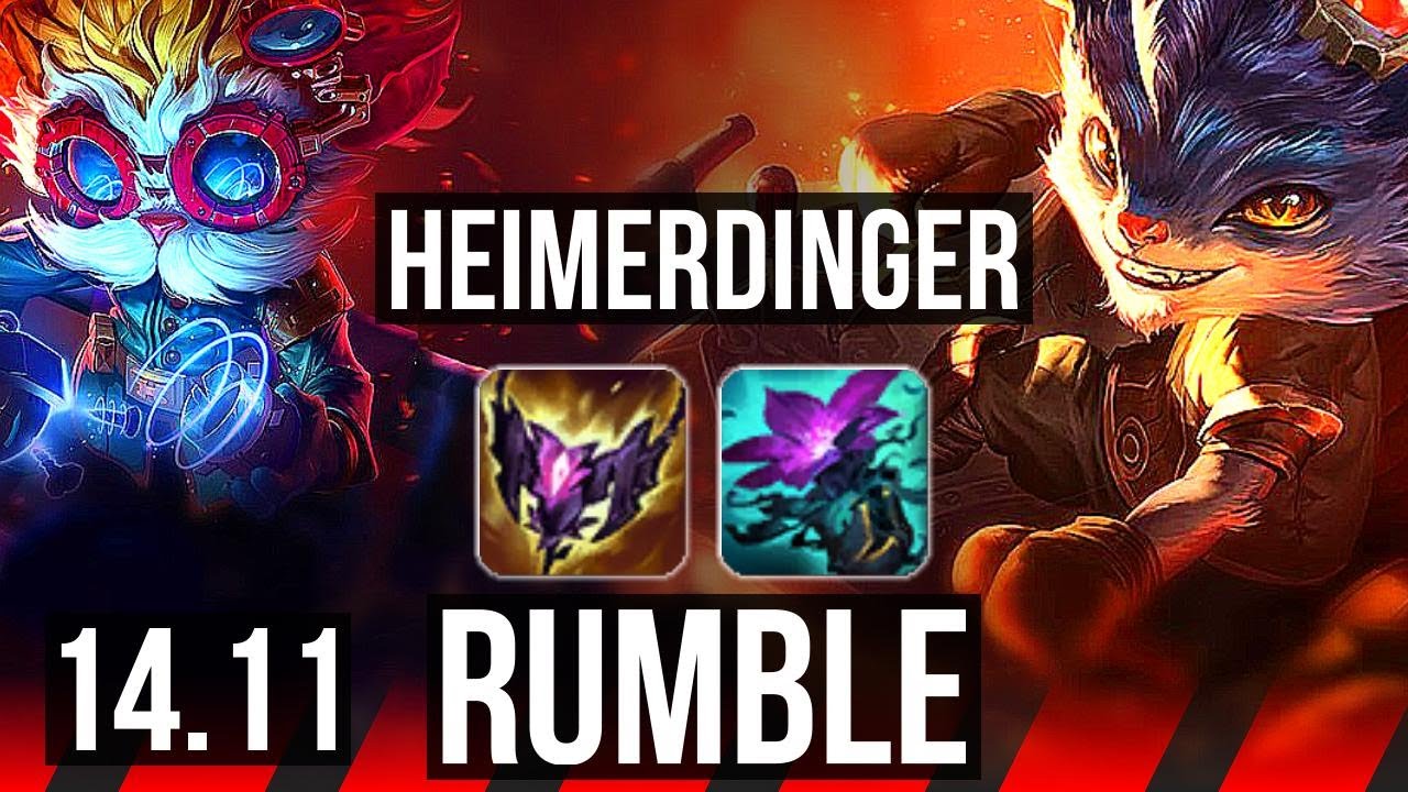 HEIMERDINGER vs RUMBLE (TOP) | Rank 4 Heimer, 7 solo kills, Legendary ...