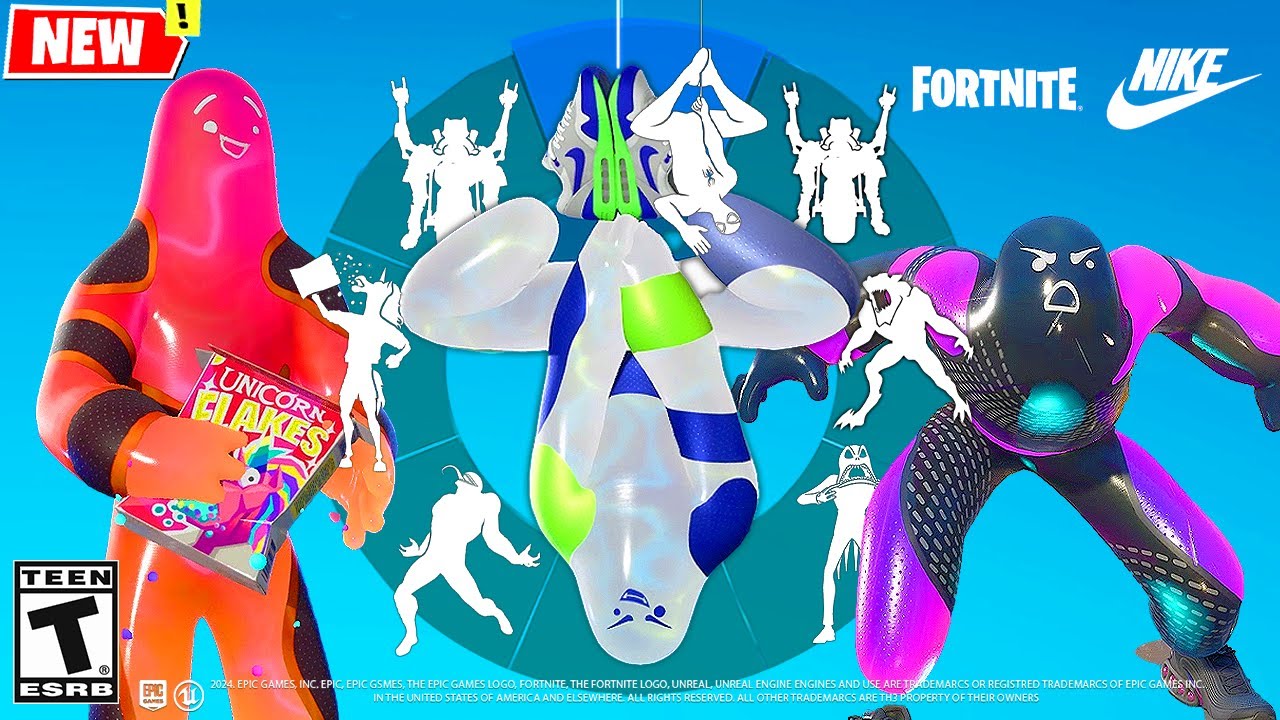 AIRPHORIAN Fortnite x NIKE doing All Built-In Emotes and Funny Dances シ ...