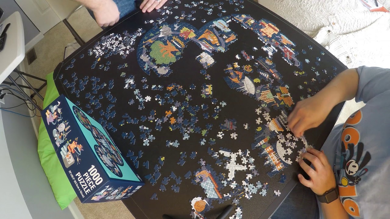 Walt Disney World park map puzzle time lapse - YouTube