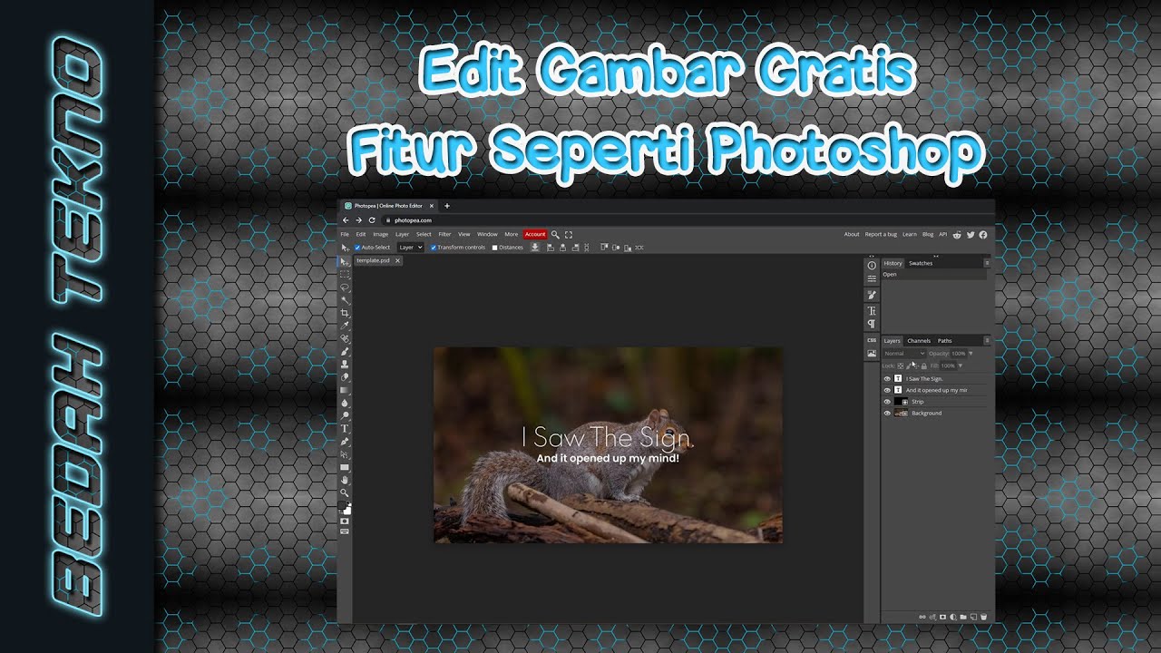 Mengedit Gambar Gratis Seperti Mengedit di Photoshop - Photopea - YouTube