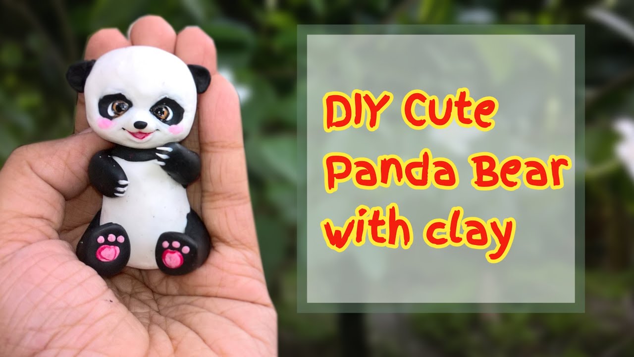 Clay art| Panda Bear tutorial | Creative Jay | cold porcelain | easy ...