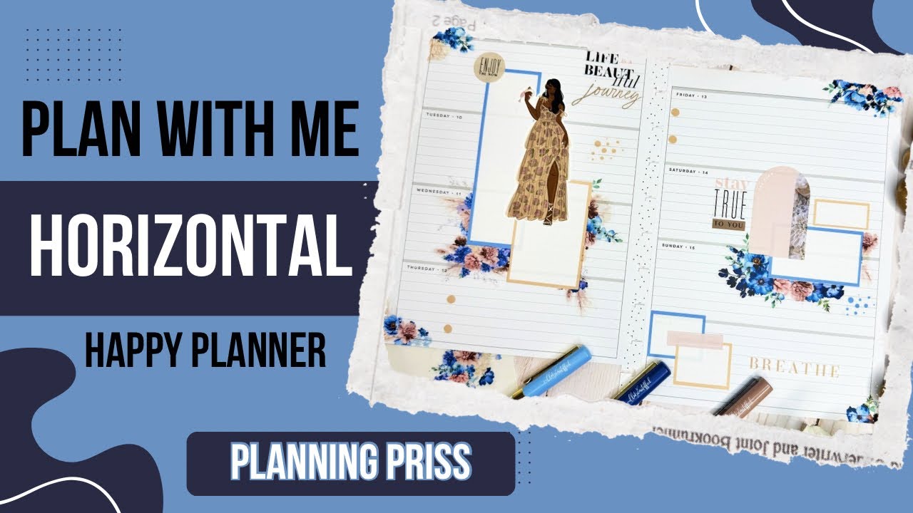 Horizontal Layout Plan With Me | Calm & Productive Week - YouTube