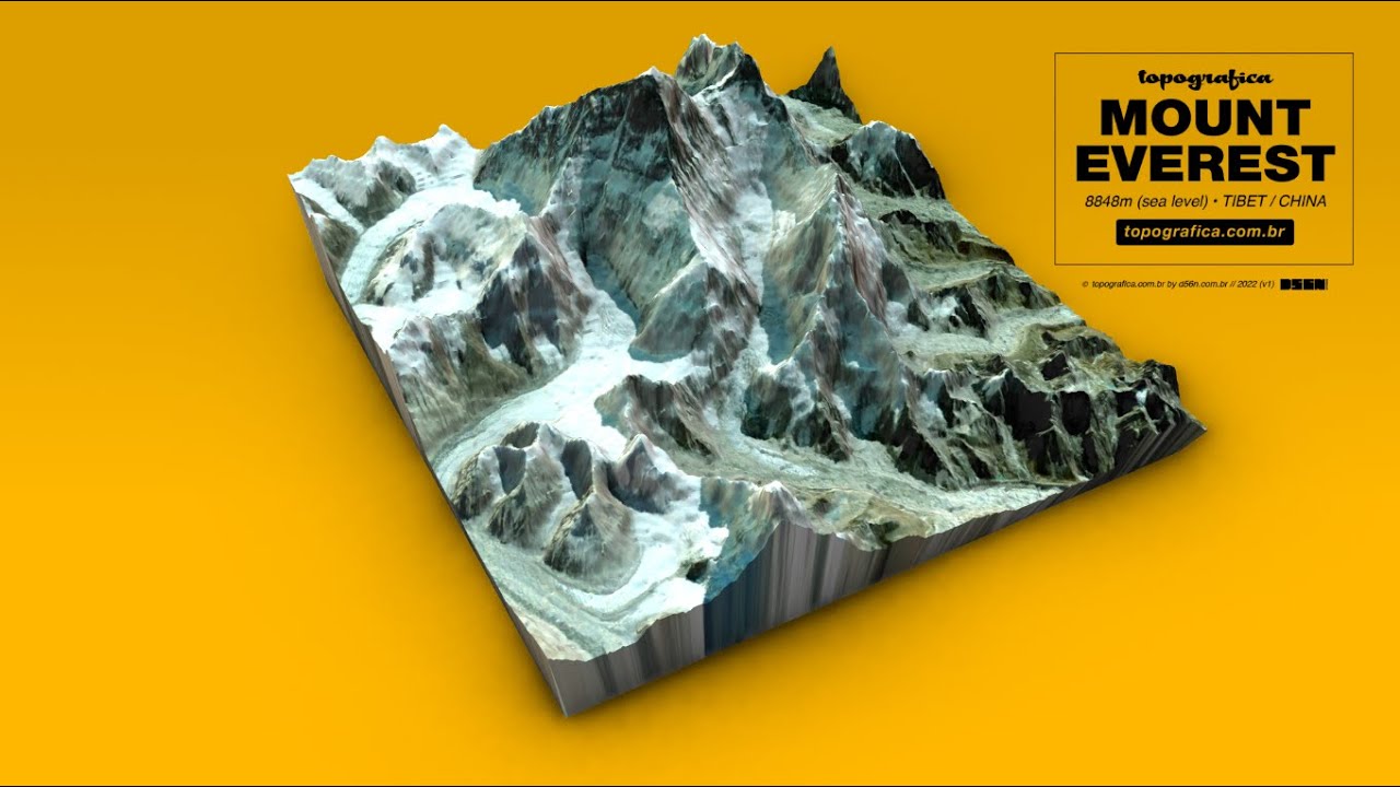 MOUNT EVEREST TOPOGRAFICA 3D MAP - YouTube
