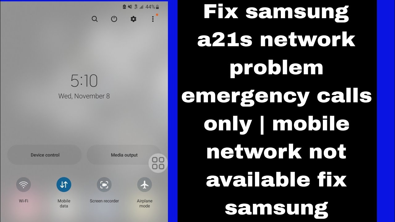 Fix samsung a21s network problem emergency calls only | mobile network ...
