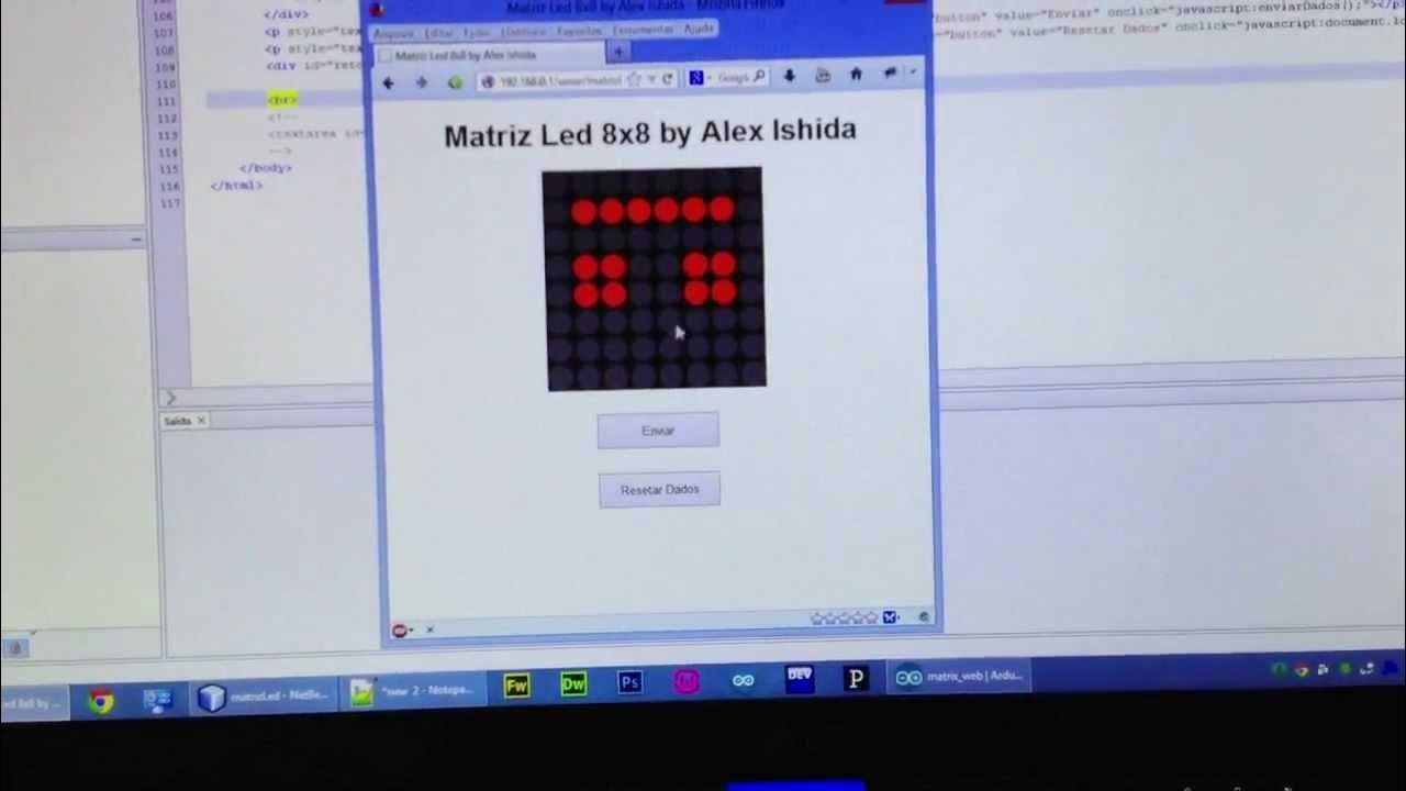 Enviando dados para Matriz de led 8x8 pela WEB (Arduino) - YouTube