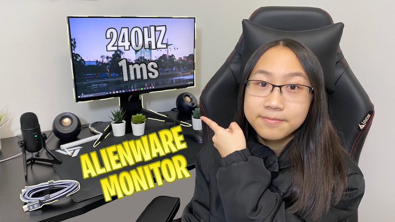 Alienware 25 Inch 240Hz 1ms Gaming Monitor Unbox and Review with Capshi ...