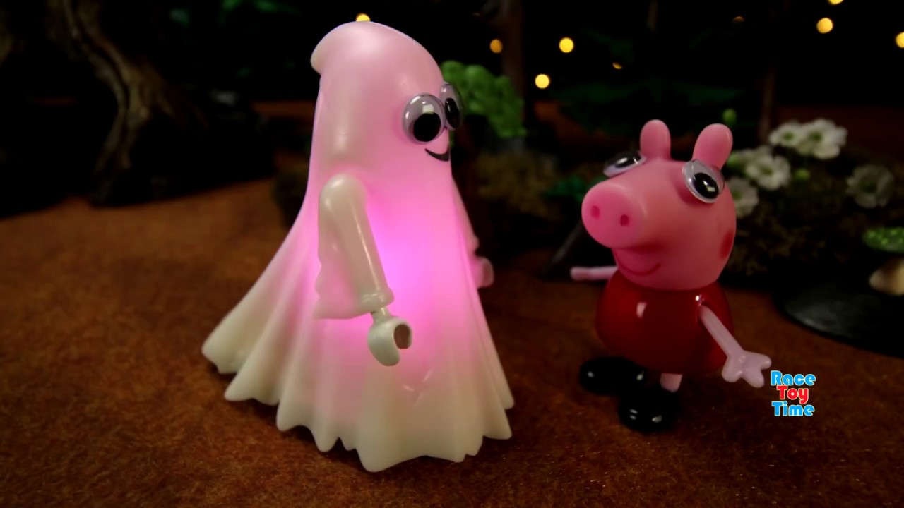 Playmobil Camper and Haunted Forest! Peppa Meets a Ghost! - YouTube