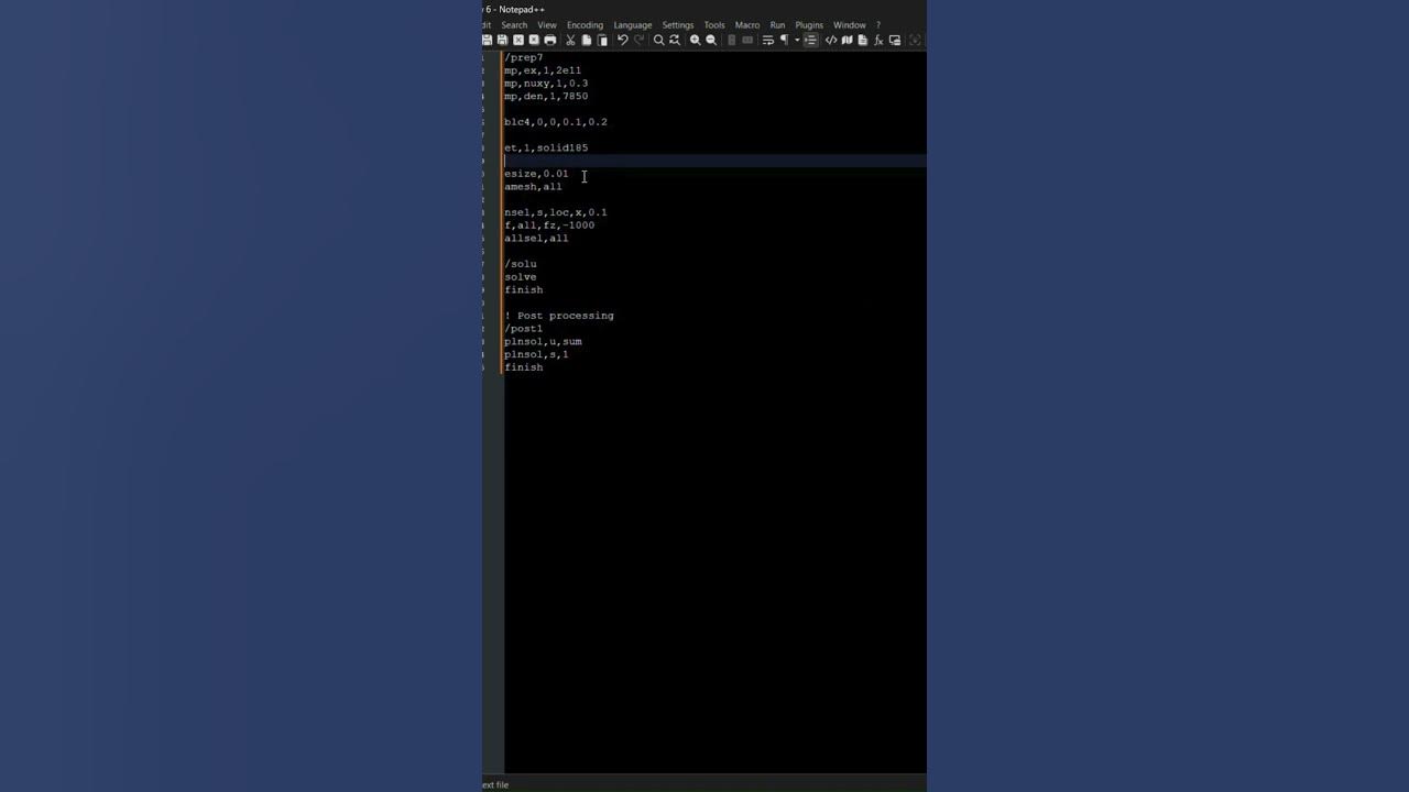 Ansys APDL Stress analysis #apdl #cfd #ytshorts #yt #newshorts - YouTube