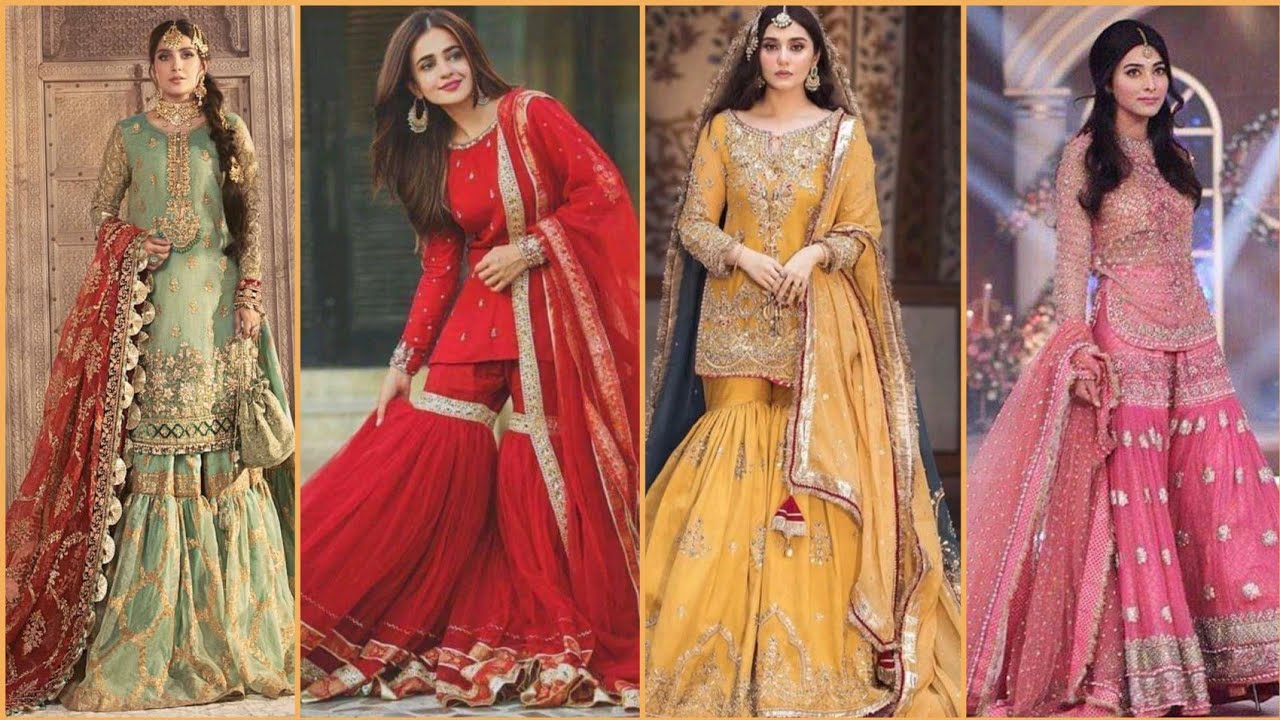 Top Stylish Gharara dress design/ Farshi Gharara design/Designer's full ...