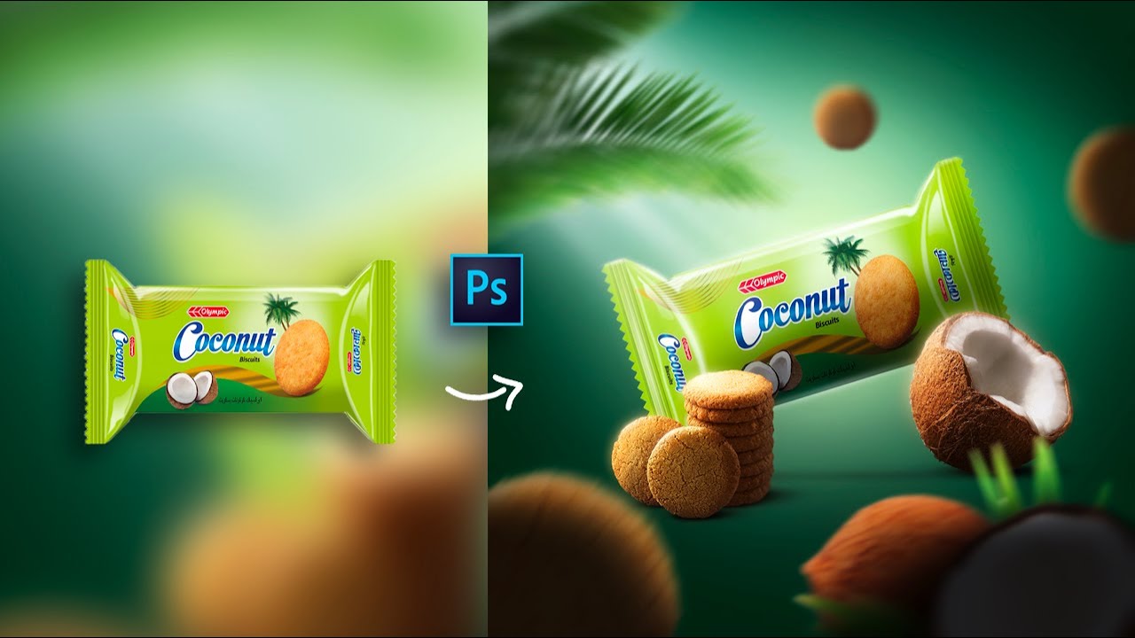 Coconut Biscuit Creative Product Manipulation in Photoshop || # ...