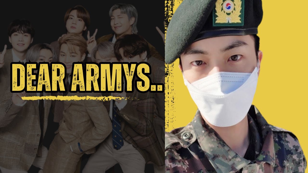 BTS' Jin wrote a letter to ARMYs - YouTube